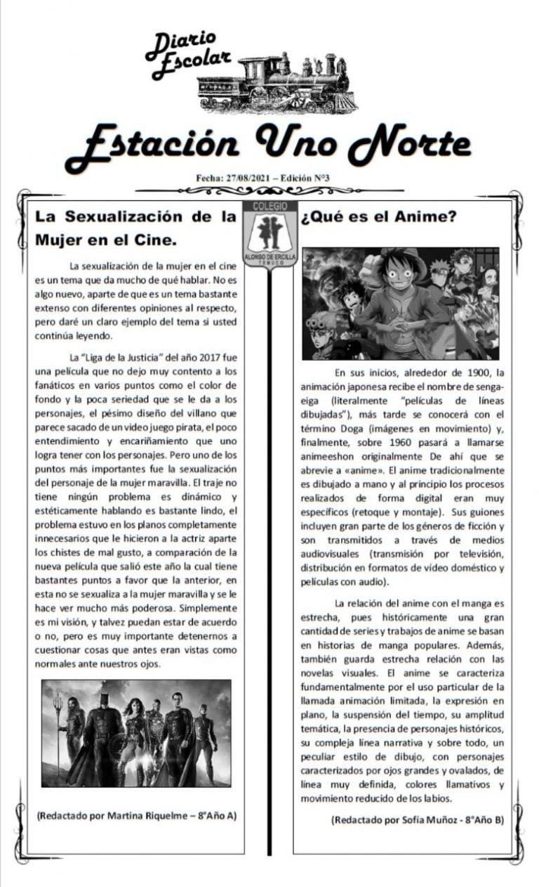 Periódico Estudiantil - Colegio Alonso de Ercilla